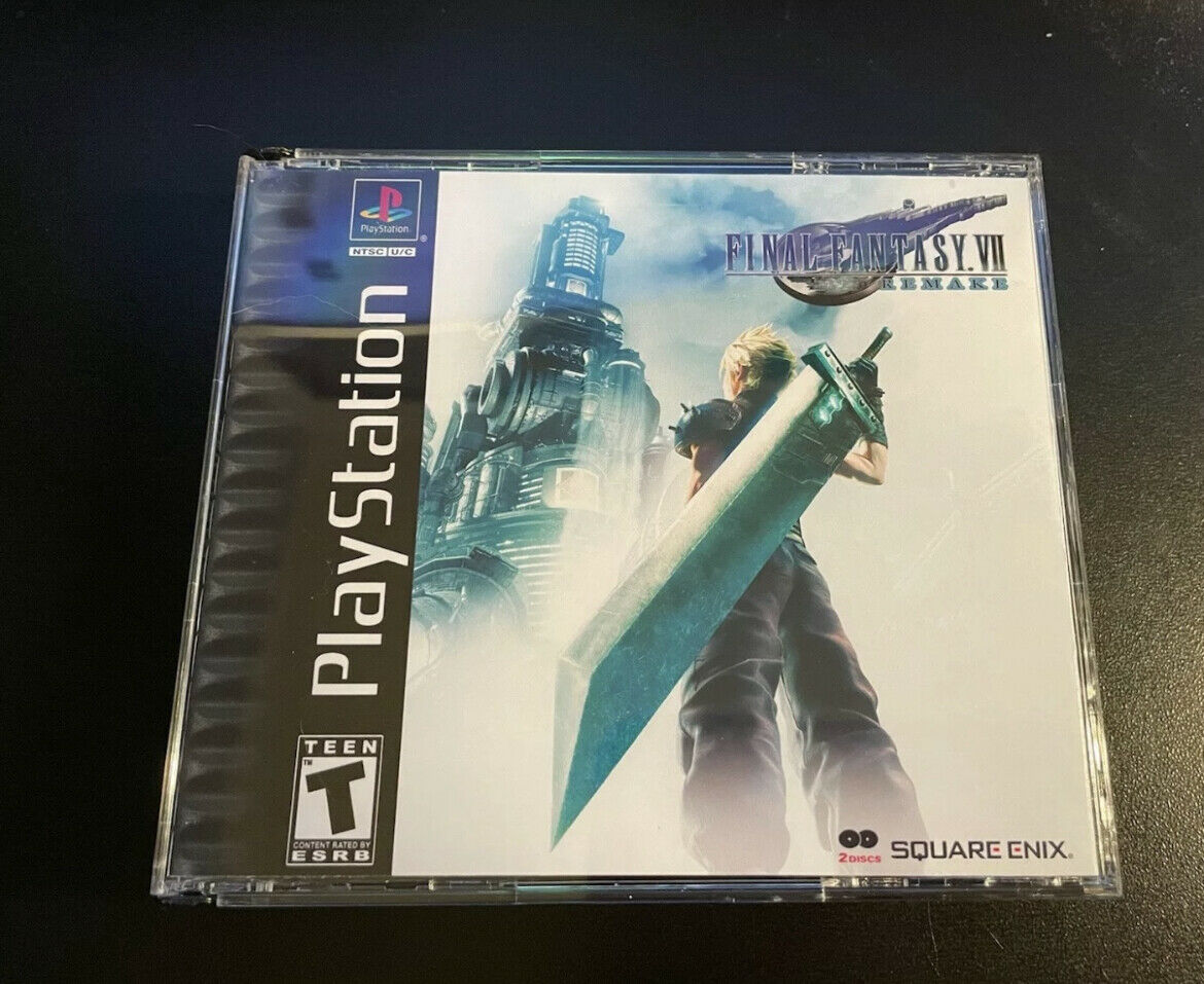 Final Fantasy VII: Remake CUSTOM PS1 Style Case – Mogster Reproductions